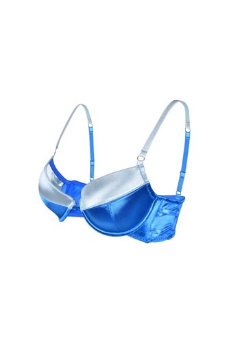 Vintage style Satin Plunge Bra, 38B, Royal Blue, by Simply Luxurious ...