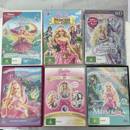 Barbie DVDs Bundle Collection Bulk x6 Animated Barbie Movie Merchandise ...