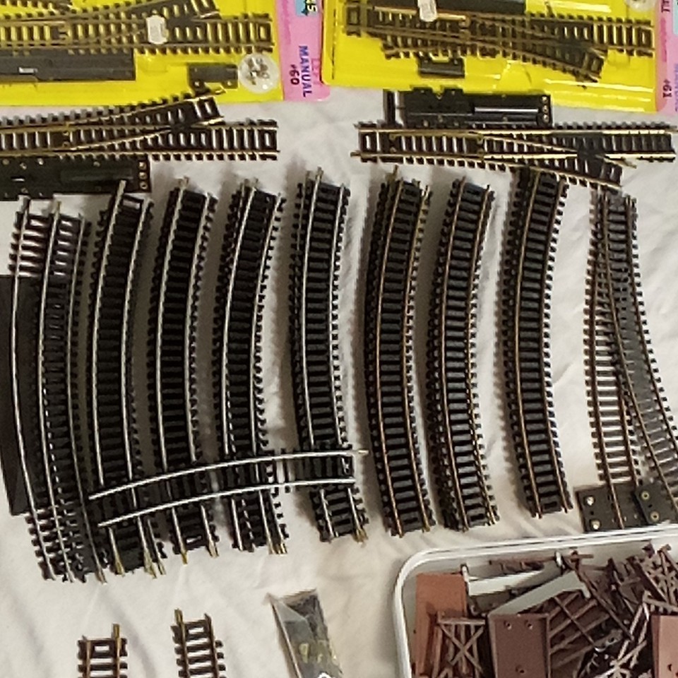 HO Gauge Track Lot Atlas Left Right Manual Switches 35 Curves Trestles ...
