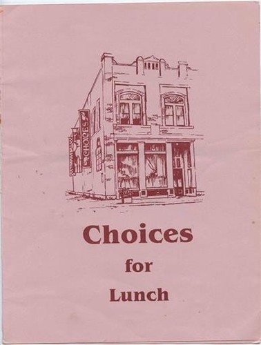 Choices Restaurant & Bar Lunch Menu Nashville Tennessee 1990's | eBay