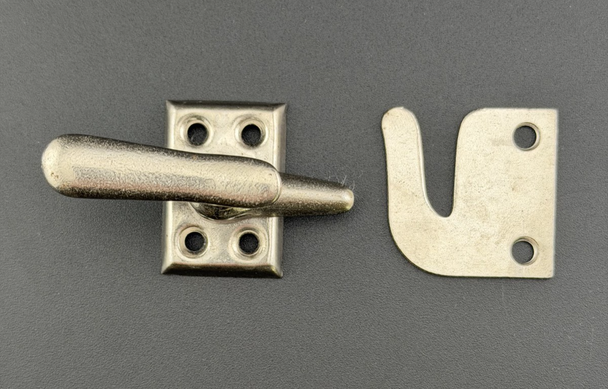Vintage Steel Casement Window Sash Latch Lever Handle Lock with Catch ...