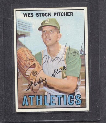 1967 Topps #74 Wes Stock Signed Card (Athletics) (Flat Rate Ship) | eBay