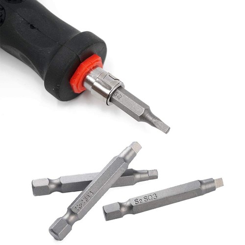 S2 Steel Square Head Screwdriver Bits Silver SQ Series Bit Worker ...