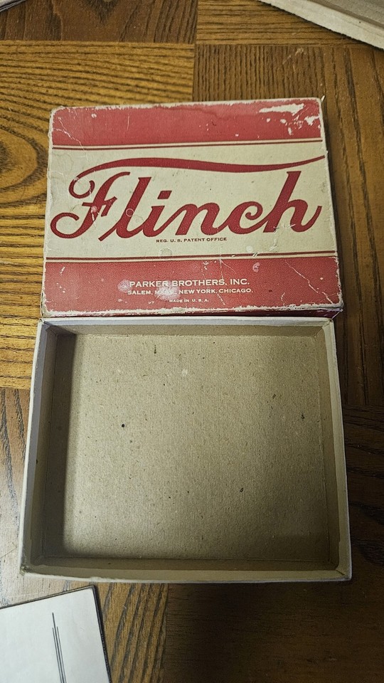 Vintage 1938 Flinch Card Game w/Instructions Complete In Red Box | eBay