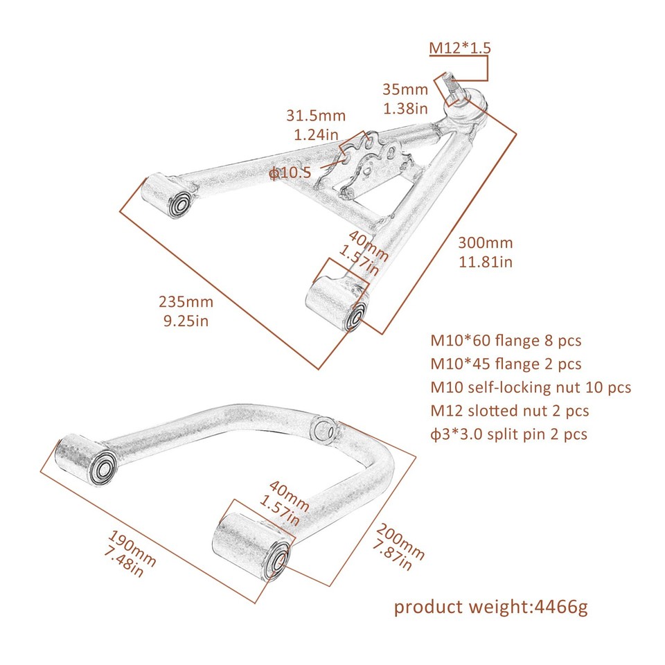 ATV Go Kart Front Wheel Hub Spindle Steering Wheel Brake Suspension ...