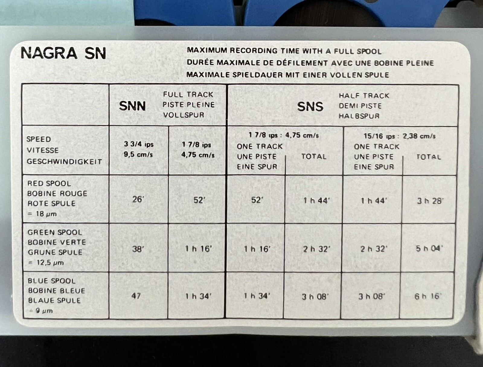 Nagra Mini Reel to Reel tapes with case for use with SN SNST Recorders ...