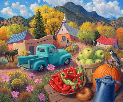 Stephen Morath, "Village Autumn", digital print, 29"h x 36"w image | eBay