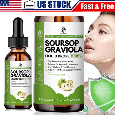 Soursop Graviola Extract Liquid Drops 1800mg Support Regeneration ...