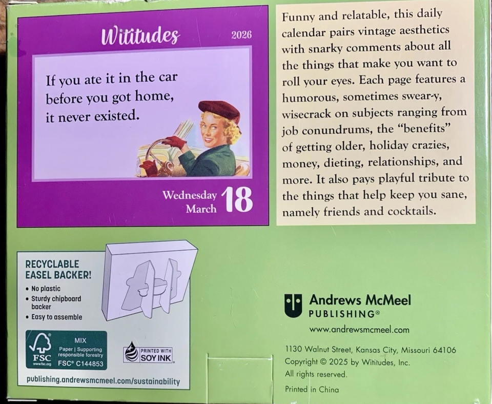 2026 Wititudes Day-to-Day Calendar by Andrews McMeel | eBay