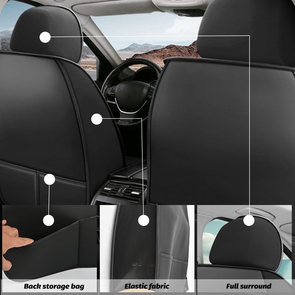 For Hyundai Tucson i20 i30 Car Seat Cover Leather Front Rear Padded ...