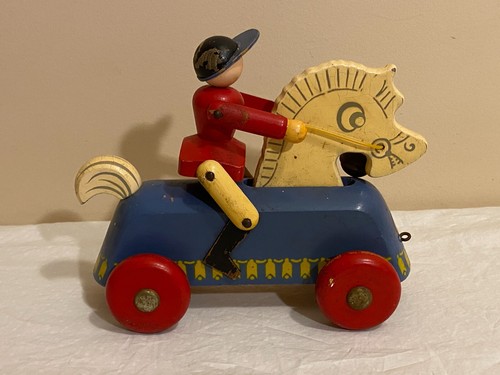 Vintage Walter Germany Wooden Horse Pull Toy aj-38 | eBay