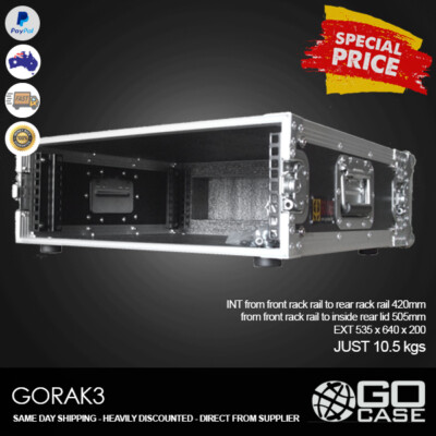 GORAK3 ATA Road Case 3U 3RU Rack Flight Case | eBay Australia