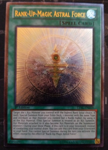 Rank-Up-Magic Astral Force LVAL-EN059 Ultimate Rare 1st Edition Yugioh ...