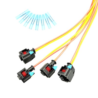 4x Stecker Reparatursatz Kabelbaum Injektor Einspritzdüse FIAT OPEL 1.9 ...