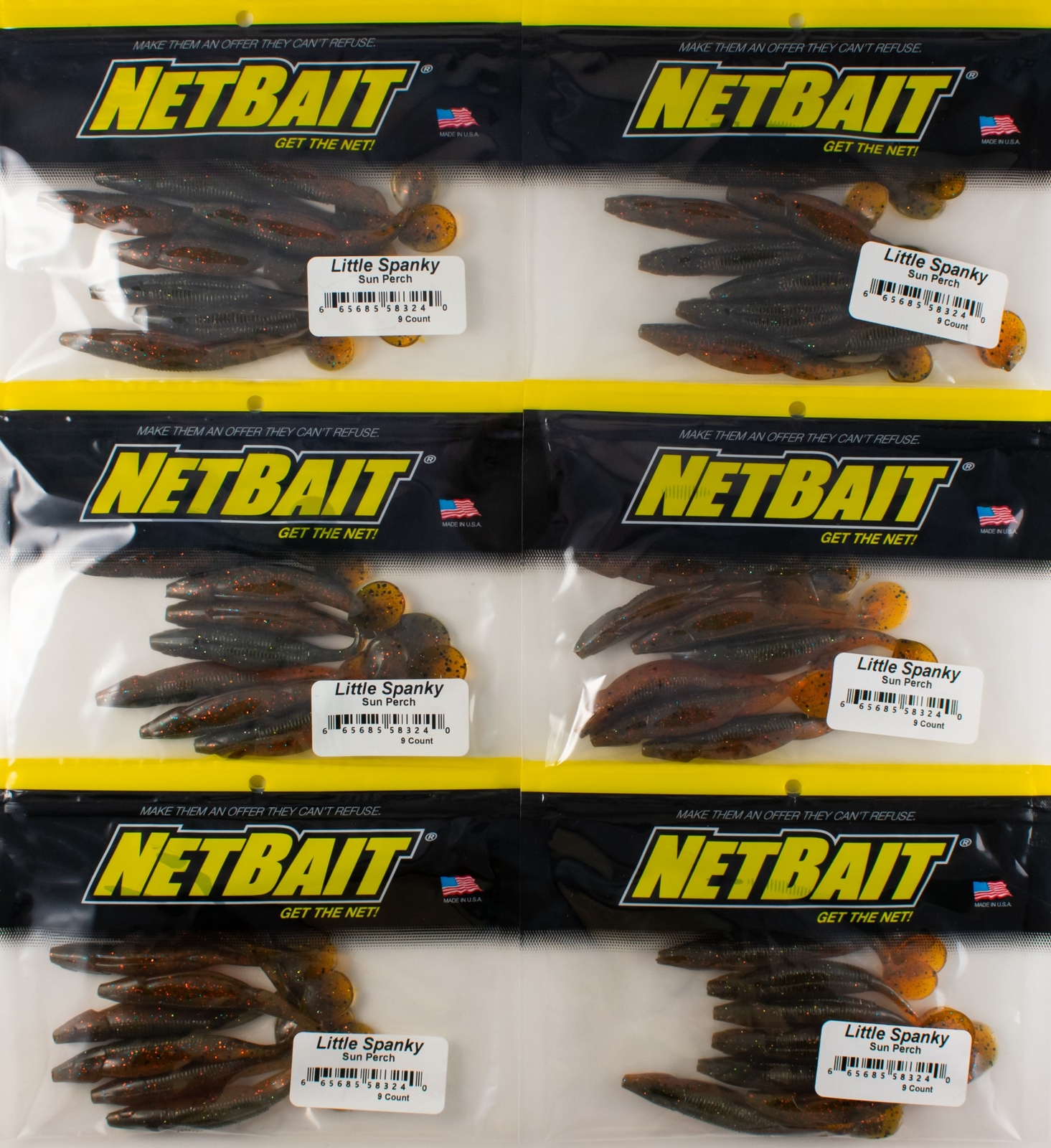 (LOT OF 6) NETBAIT LITTLE SPANKY SWIMBAIT 3.25" SUN PERCH DR2407 | eBay