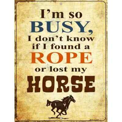 Im So Busy Metal Parking Sign 12"x 18" for Home Wall Door Garage ...