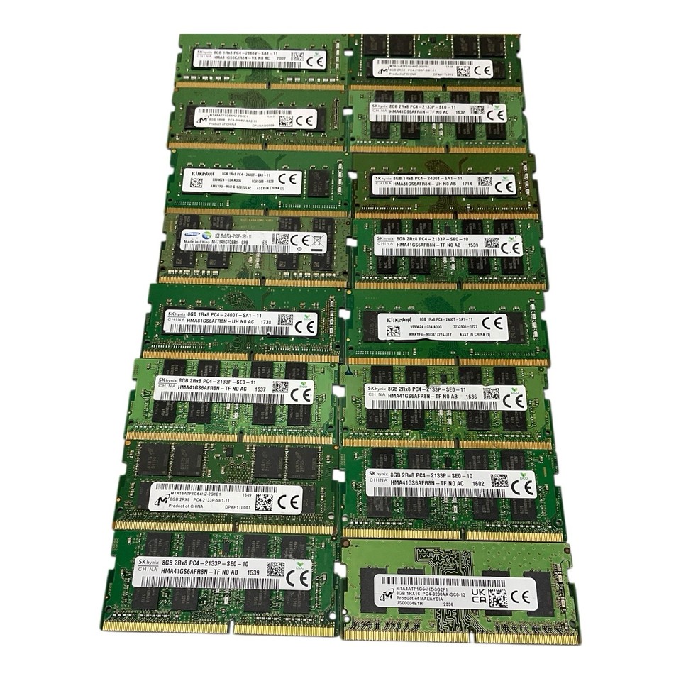 8GB Laptop Memory DDR4 RAM Mixed Speeds And Brands Lot 20 Used | eBay