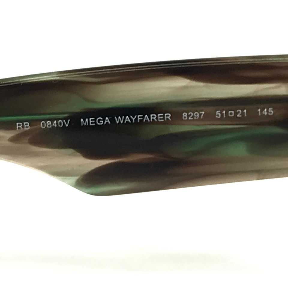 Ray-Ban Eyeglasses Frames RB0840V MEGA WAYFARER 8297 Clear Green Brown ...