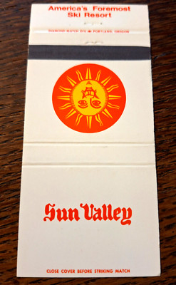 Vintage Matchbook: Sun Valley Ski Resort, Ketchum, ID | eBay