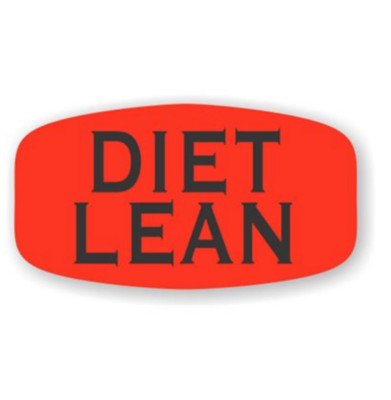 1000 each Diet Lean Food Labels Fl Red Black Stickers Decals | eBay