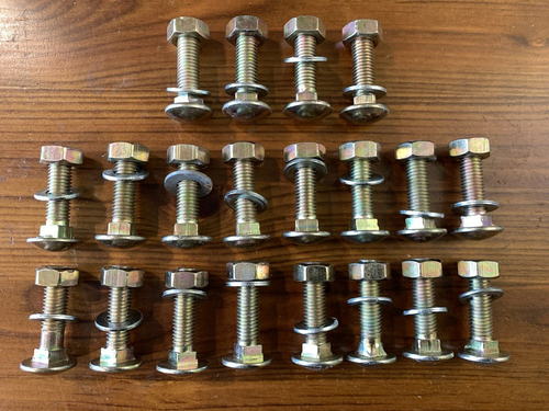 M10 Coach Bolts x 40mm Long, M10 Nuts & Washers - 20 of each | eBay UK