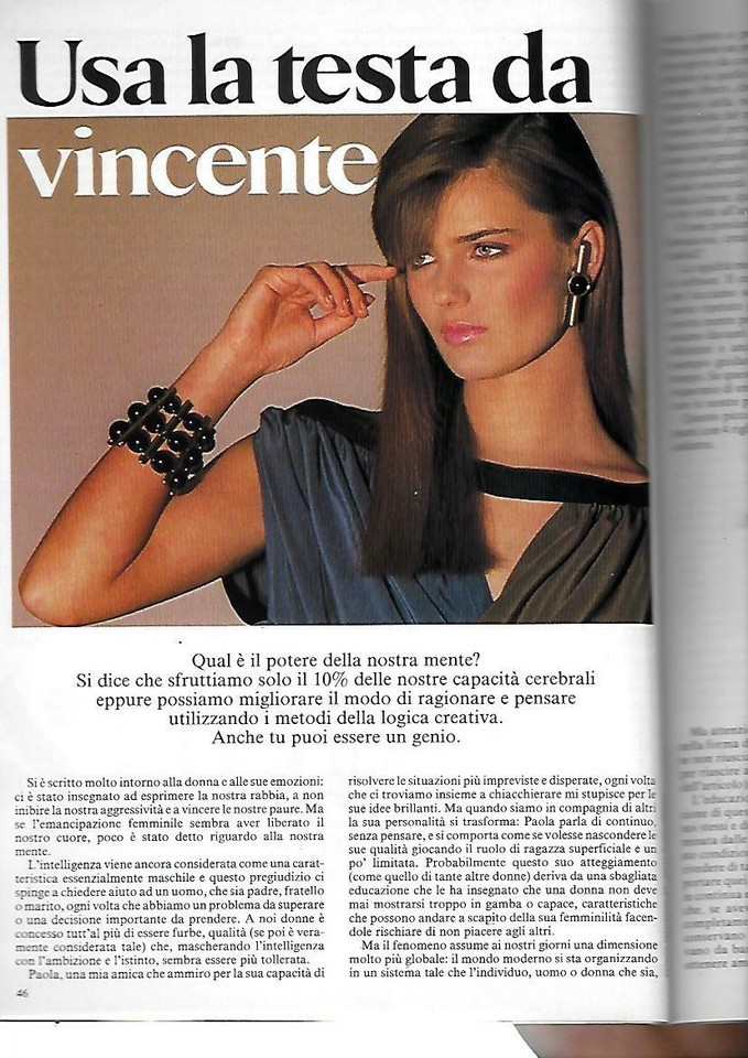 VINTAGE COSMOPOLITAN ITALIA 1983 RENEE SIMONSEN PAULINA PORIZKOVA ...