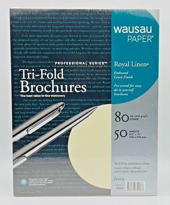WAUSAU PAPER TRI-FOLD BROCHURES-IVORY | eBay