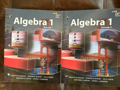Algebra 1: Volume 1 and 2 by Houghton Mifflin Harcourt/Paperback | eBay