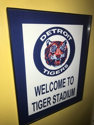 Detroit Tigers Baseball Throwback Ballpark Stadium Bar Man Cave Sign | eBay