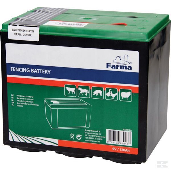 9V BATTERY FOR ELECTRIC FENCE ENERGISERS 55Ah 175Ah Farma Dry Fencing ...
