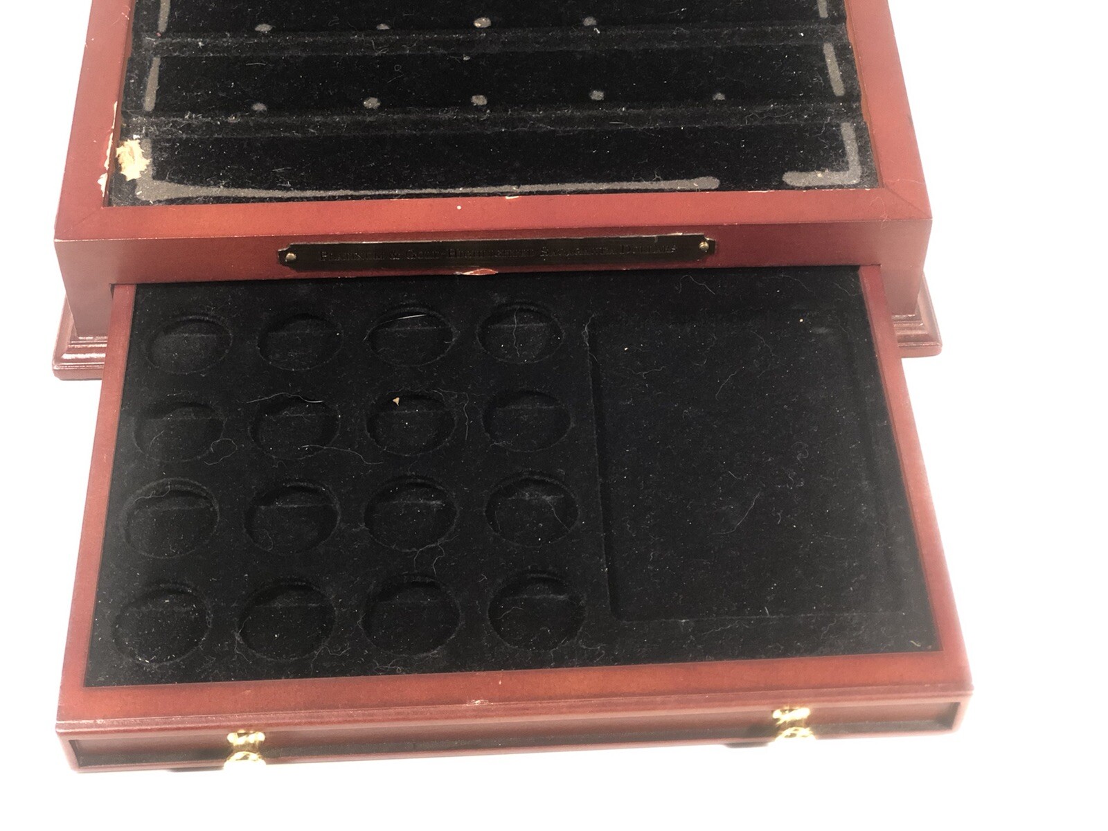 Platinum And Gold Highlighted Sacagawea Dollars Cherry Wood PCS Display ...
