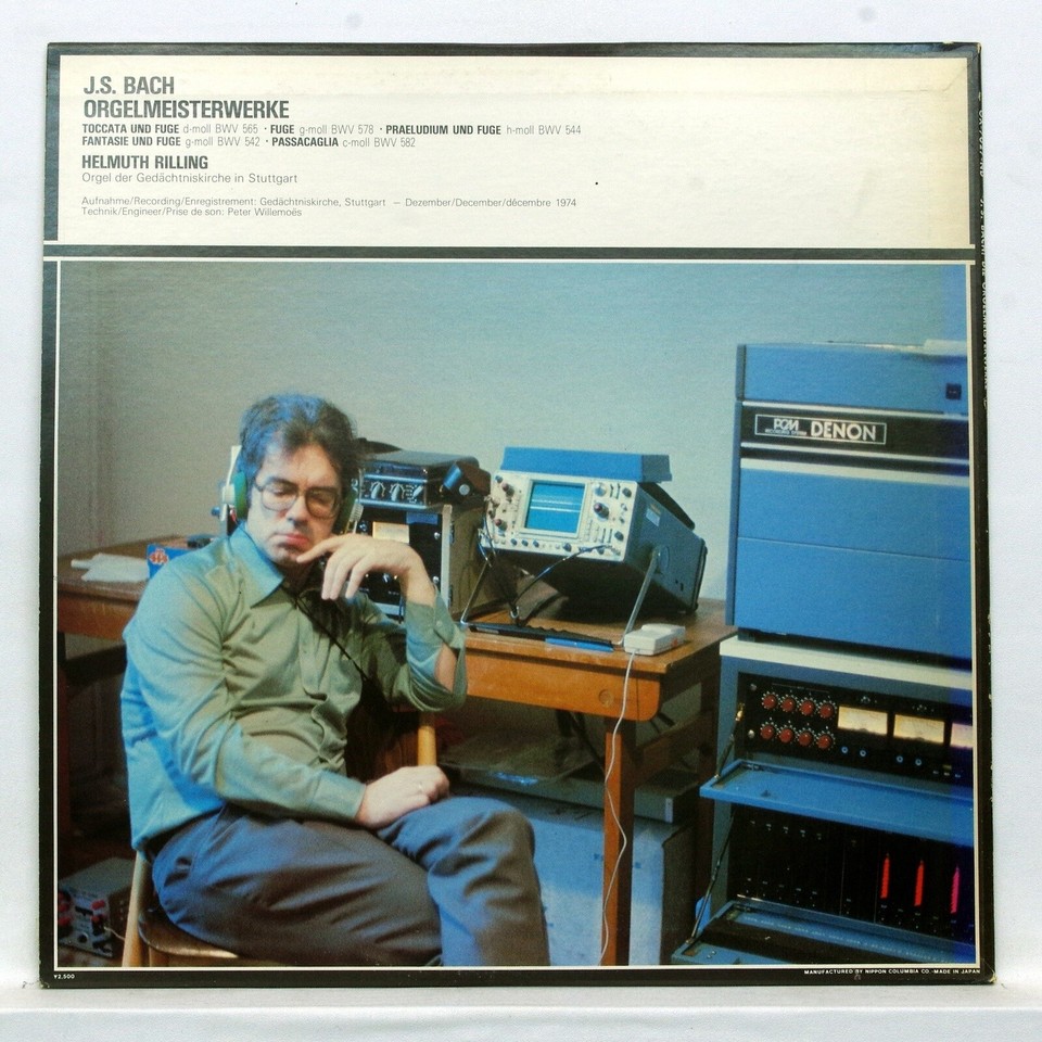 HELMUTH RILLING - JS BACH organ works DENON japan LP EX++ | eBay