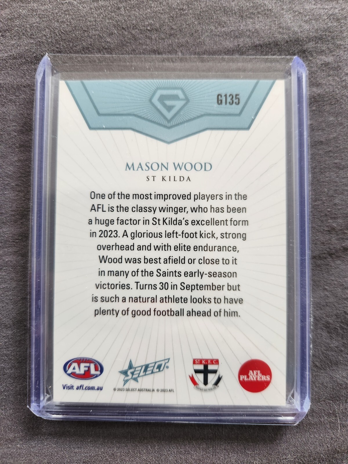 2023 Select AFL Gem Base Mason Wood 58/90 | eBay