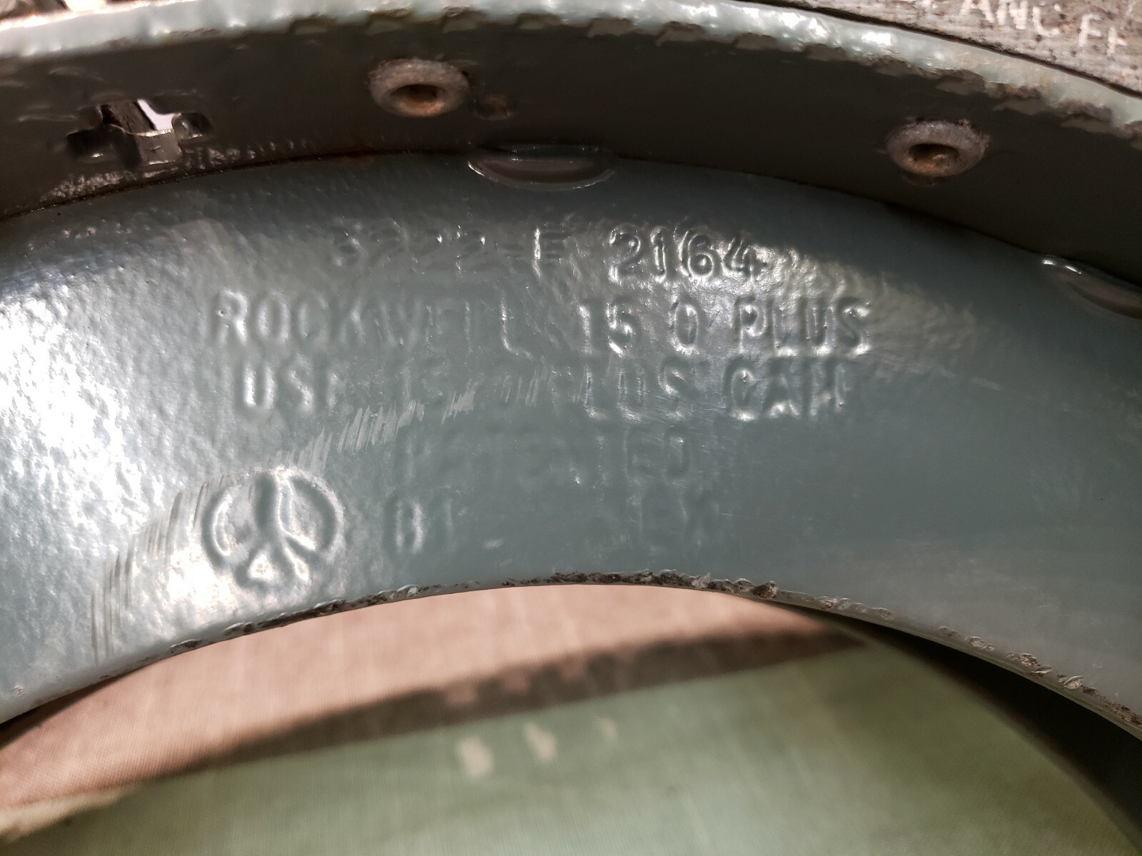 2 ROCKWELL BRAKE SHOES 15 Q PLUS MG1A 4702 CAM FF 028D11 N18 BRAND NEW ...