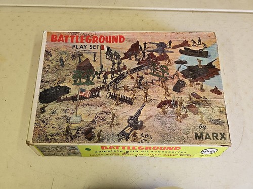 Vintage Marx Toys Battleground Play Set 4756 In Original Box & Extras ...