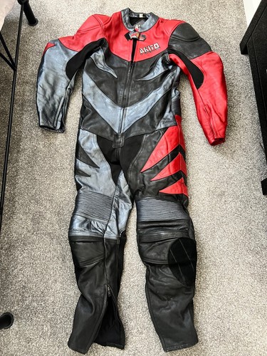 Akito 'Devil' Leather Motorbike armoured all in one suit | eBay UK