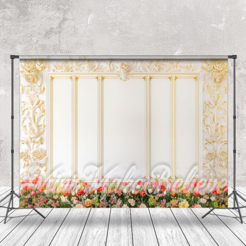 White Gold Luxry Embossed Floral Photoshoot Backdrop | eBay Australia