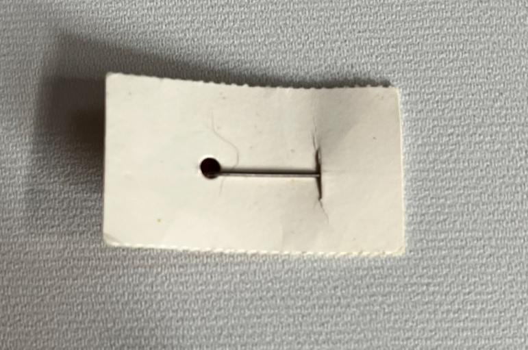 Vintage Plastic Red Cross Blood Drops Lapel Straight Pin (New on Card ...