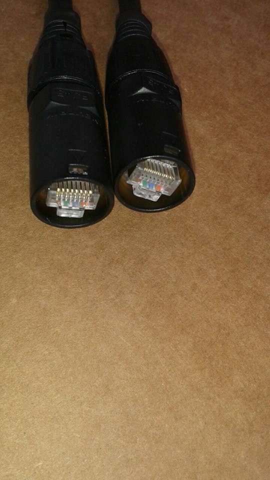 250 FT PRO CAT5e Tactical Shielded w/Neutrik Ethercon RJ45 Digital ...