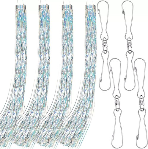 4 Pcs Laser Mylar Windsock Wind Socks Outdoor Heavy Duty Bird Scarer ...