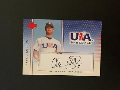 2004-05 Alex Gordon Upper Deck Team USA Baseball Signature Autograph ...