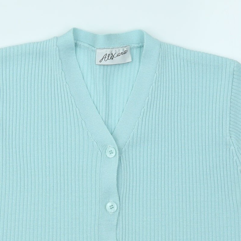 ALEXARA Womens Blue V-Neck Acrylic Blend Cardigan Size S | eBay UK