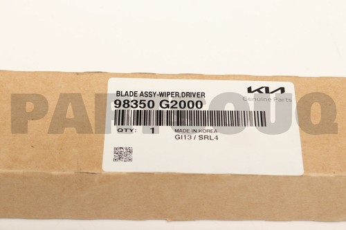 98350G2000 Original Hyundai/Kia bladeassy-wiperdri | eBay