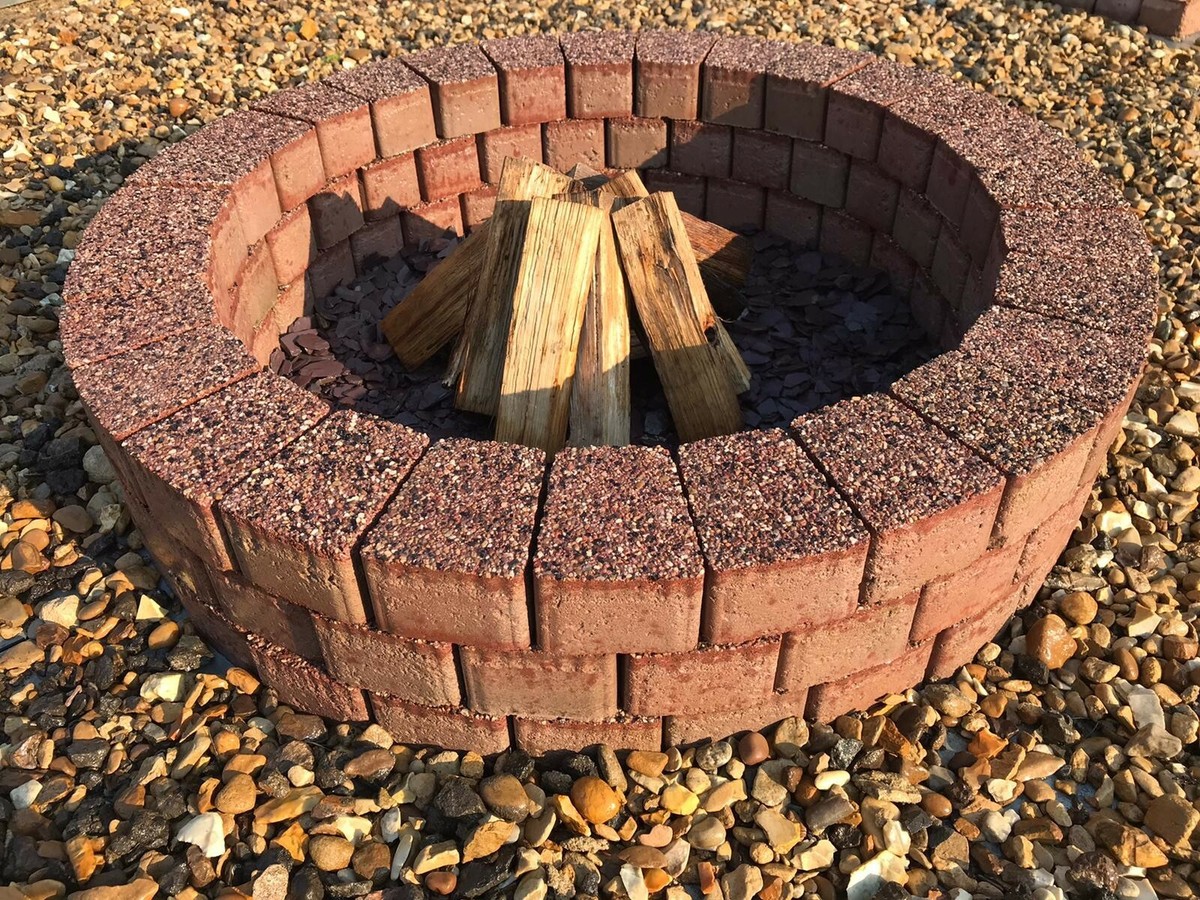 Red Square Brick Fire Pit FireRock Fire Pits South Alabama Brick