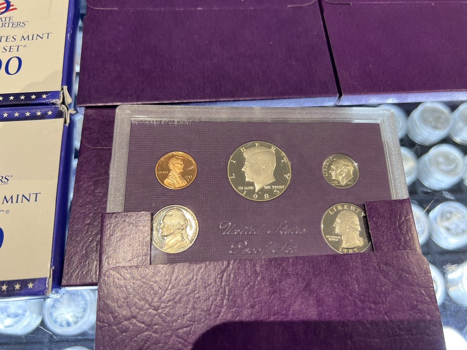1 piece -Estate Sale Lot Of US Proof Sets Coins Money OGP COA Hoard 20 ...