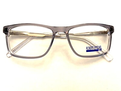 Robert Mitchel Eyeglasses Frames RMXL 20213 GRAY Blue Clear Silver 59 ...
