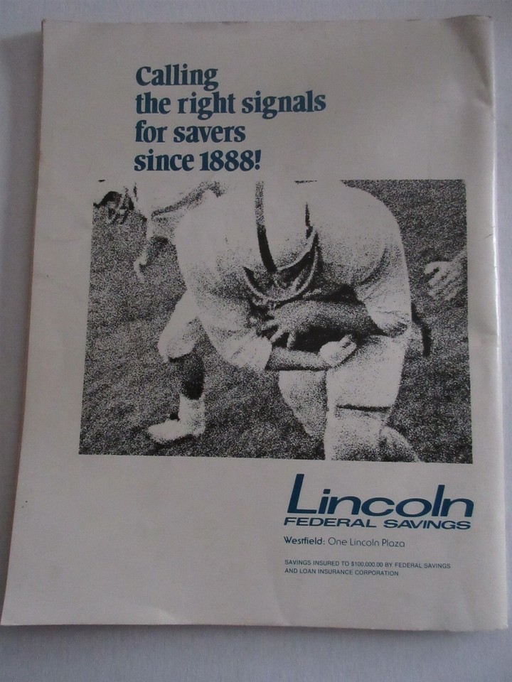 1981 Westfield vs Montclair NJ High School Football Program plus other ...