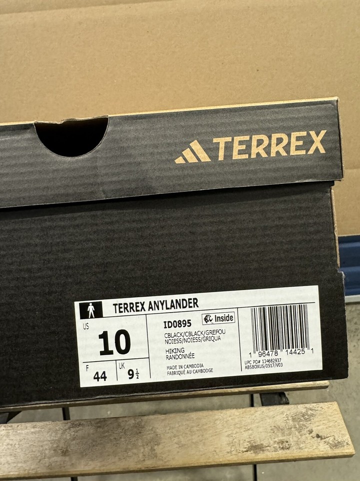 adidas Terrex Anylander Hiking Shoes in Black Men’s 10 US ID0895 | eBay