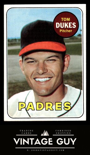 1969 Topps #223 Tom Dukes Vintage San Diego Padres Baseball Card | eBay