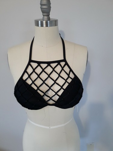 Shade & Shore Black Net Bikini Top Light Lift | eBay